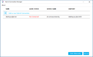 MiddleWay - Using Azure Hybrid Connections