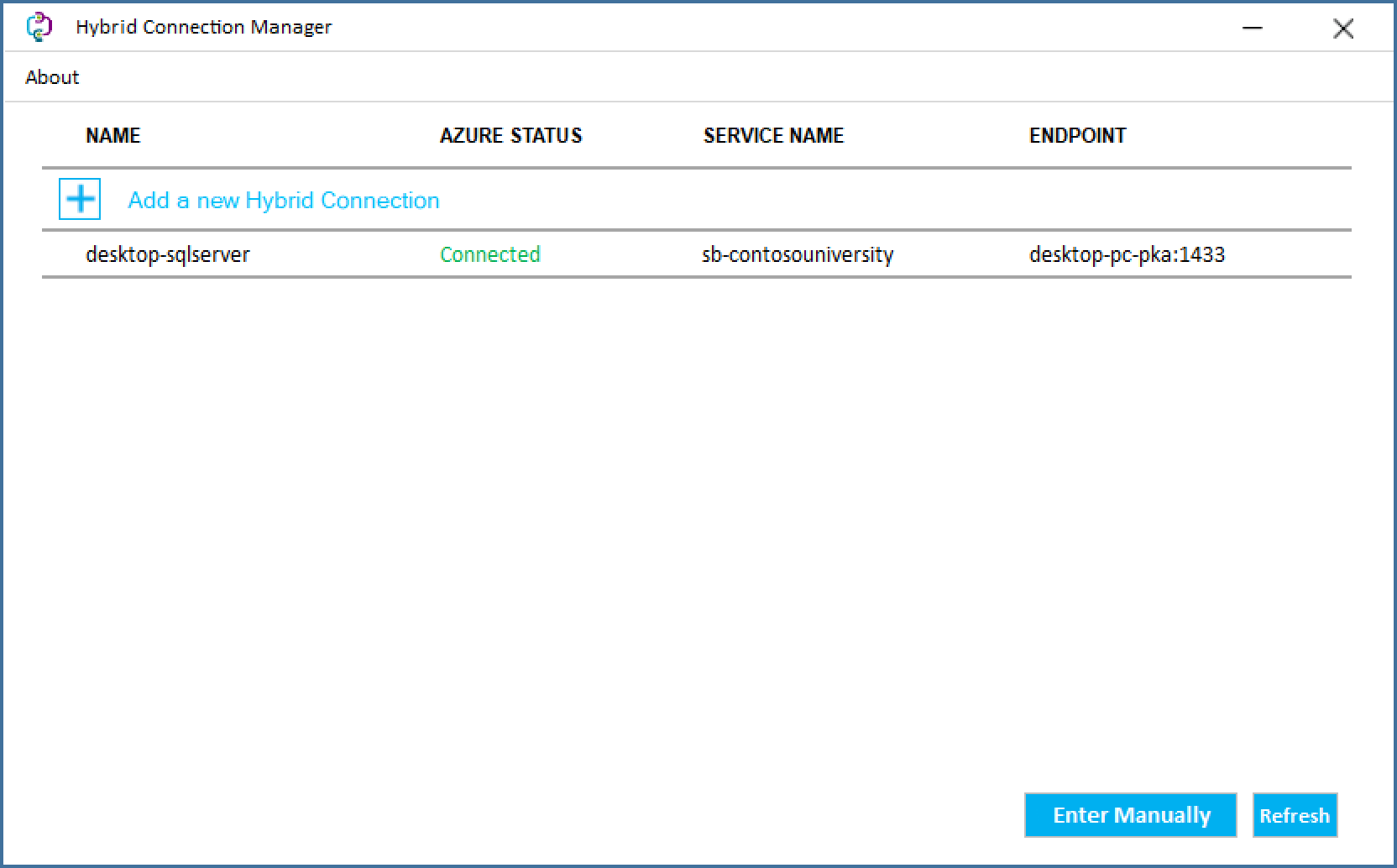 MiddleWay - Using Azure Hybrid Connections