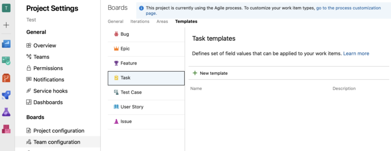 MiddleWay - Child item templates in Azure DevOps