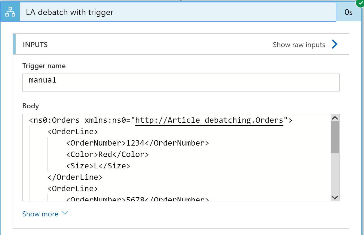 MiddleWay - Debatching XML message in Logic App