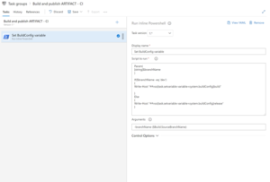 MiddleWay - Parameterizing a Variable in an Azure DevOps Build Pipeline