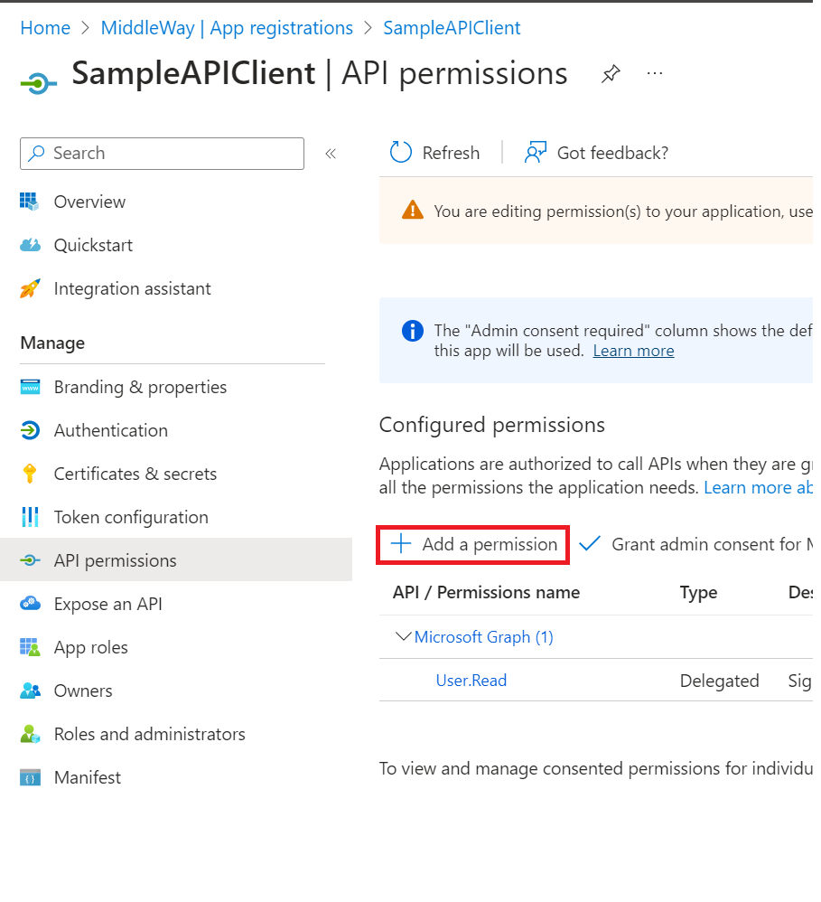 app_registration_add_permissions - MiddleWay