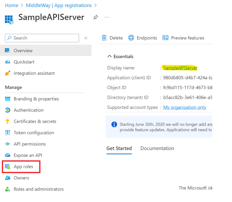 MiddleWay - OAuth Client Credentials with Azure Active Directory MiddleWay - OAuth Client Credentials with Azure Active Directory