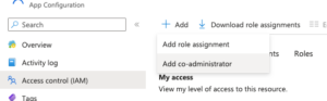 MiddleWay - Accessing App Configuration from Azure Function with Managed Identity
