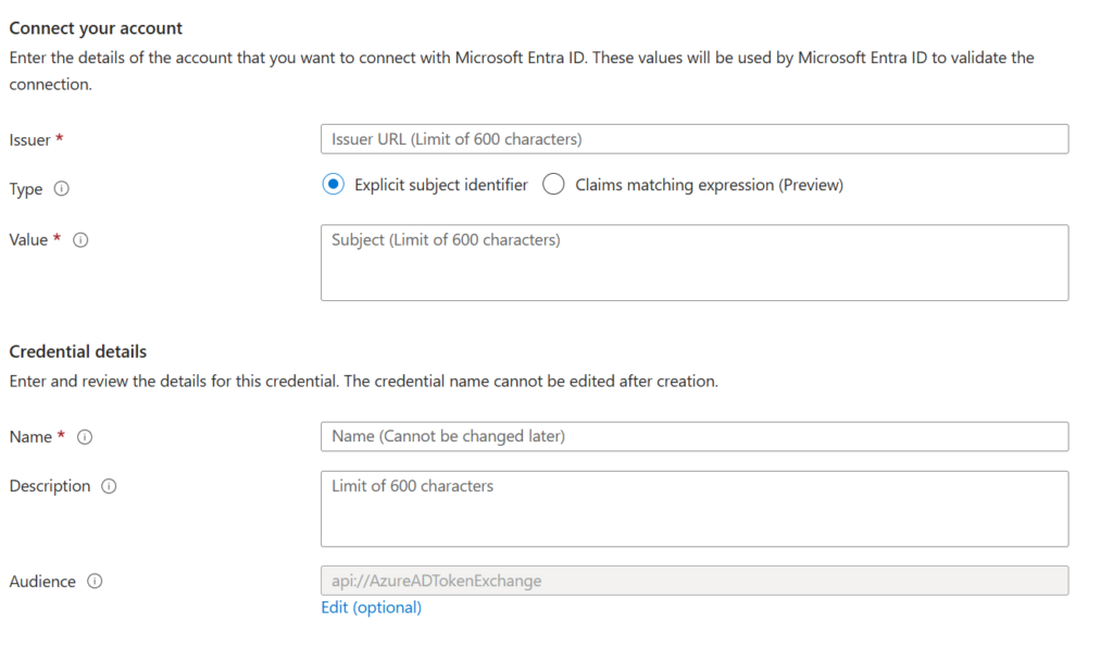 MiddleWay - Using Federated Identities in Azure